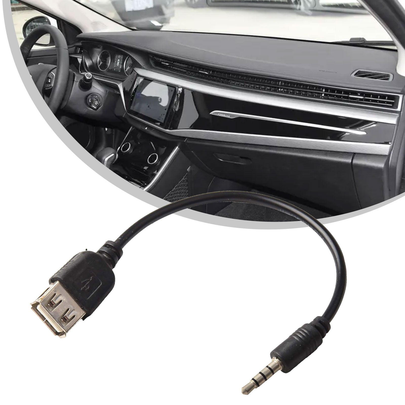 Huanke-Audio AUX 3.5mm Male to USB 2.0 Type A Female Converter Adapter ...
