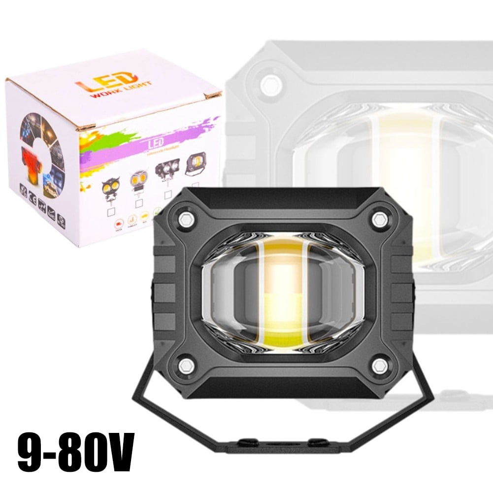 Huanke-Motorcycle LED Spotlight Tri-color with Lens External Headlight ...