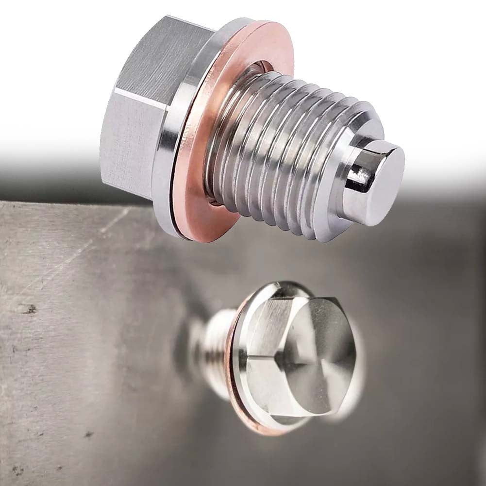 Huanke-Oil Drain Screw Sump Drain Nut For M14x1.5 Copper Crush Washer ...