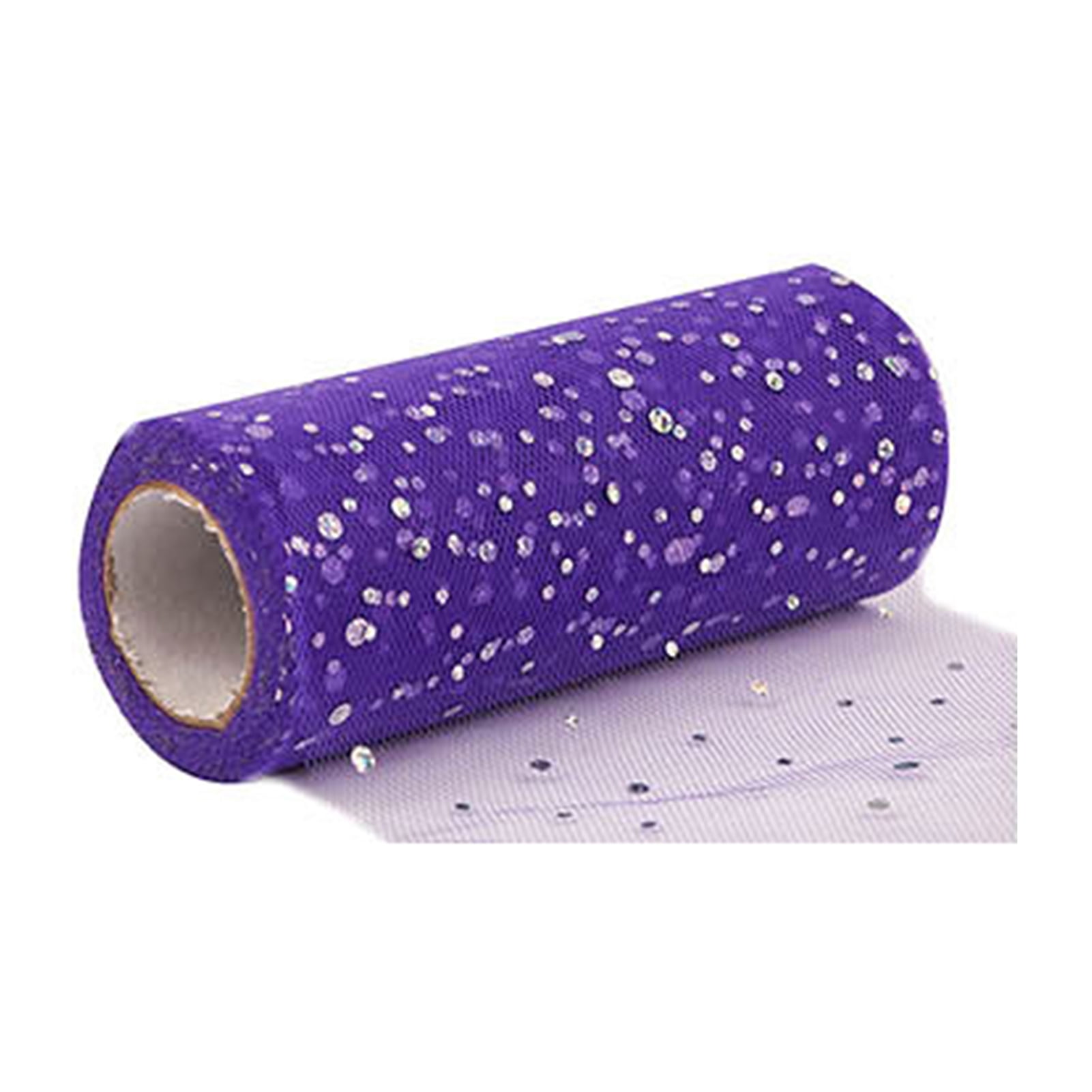 Huanledash 1 Roll Glitter Trimming Tulle Roll No Odor Net Yarn Wreath ...