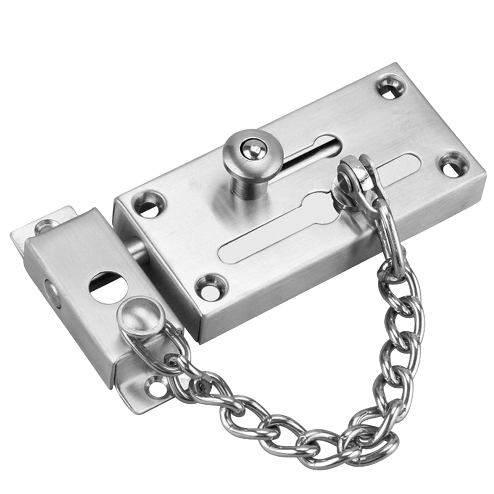 Huanledash 1 Set Door Lock Chain High Hardness Thicken Stainless Steel ...