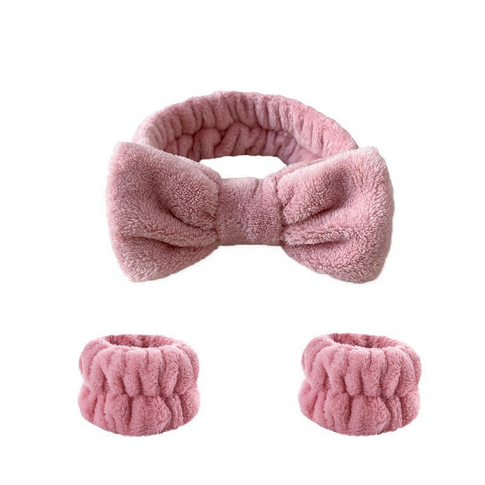 Huanledash 1 Set Face Wash Hair Band Soft Comfortable Spa Bowknot ...