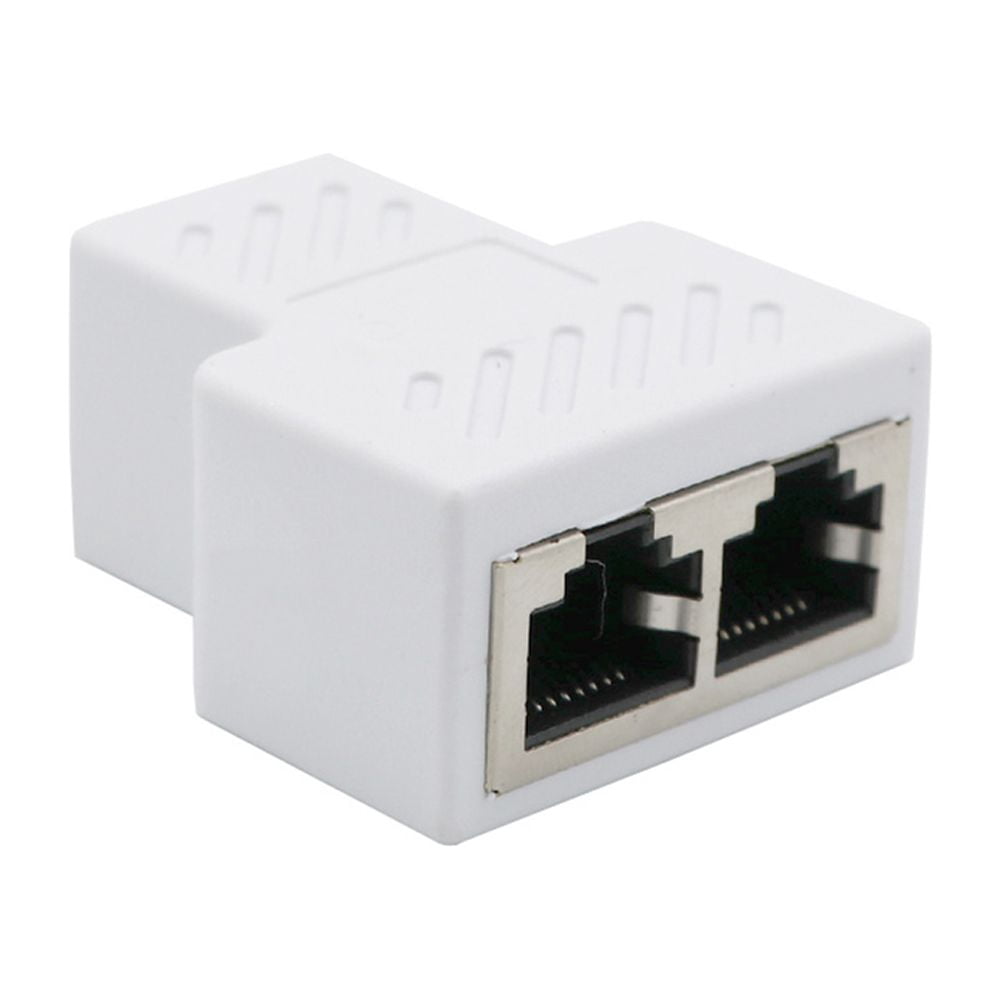 Huanledash 1 to 2 Dual Female Ports CAT5/6/7 RJ45 Splitter LAN Network ...
