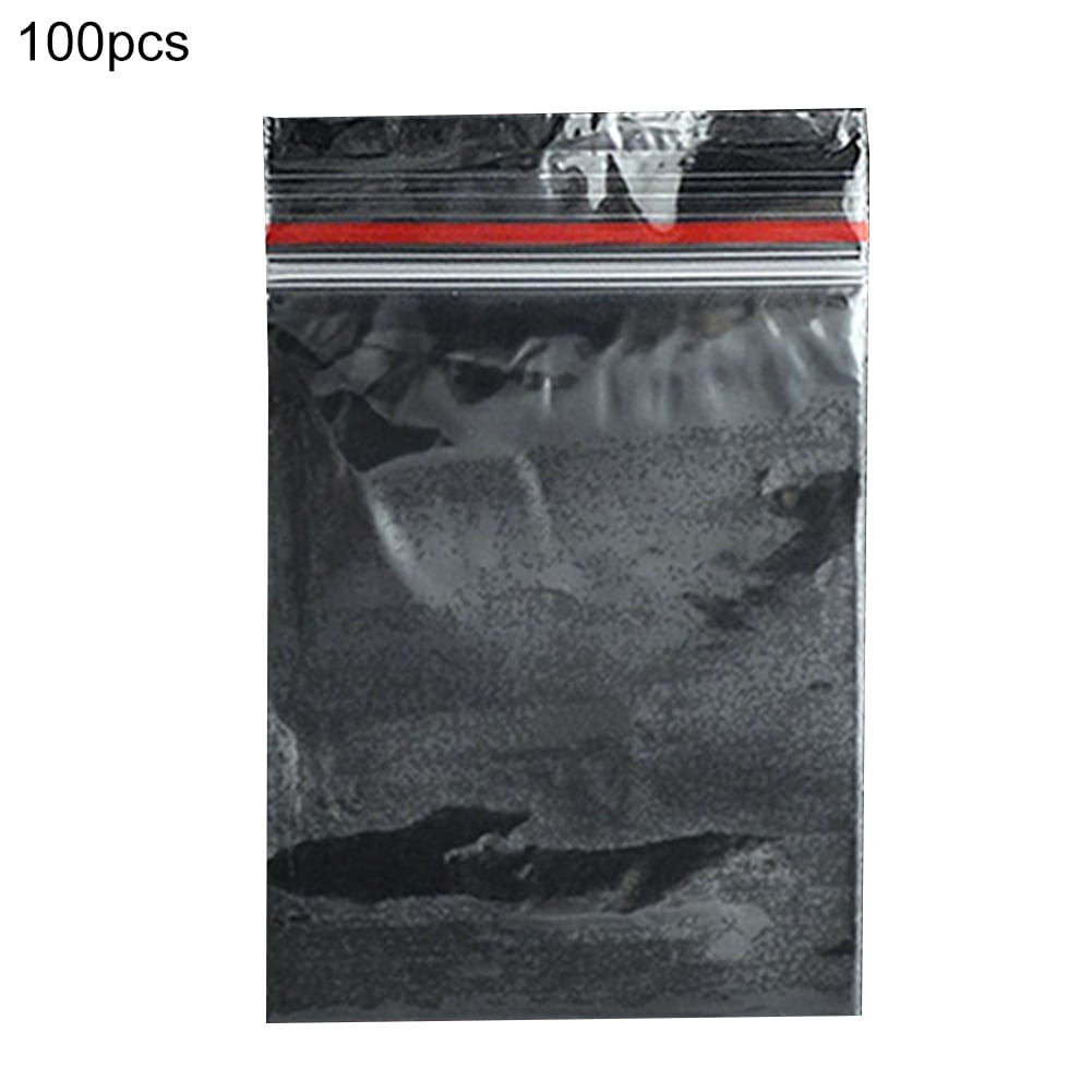 Huanledash 100Pcs Mini Reclosable Zip Clear Portable Storage Bags Pouch ...