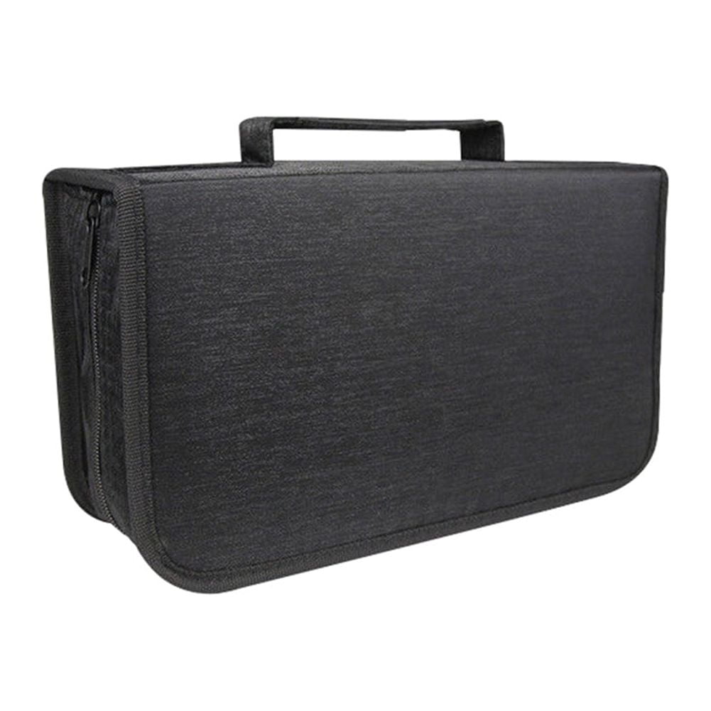 Huanledash 128 Discs DVD CD Holder Zipper Album Storage Case Wallet ...