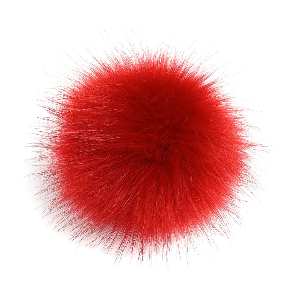 Huanledash 12cm Fake Fur Hair Fluffy Pompom Ball Pendant Hat Bag Shoes ...