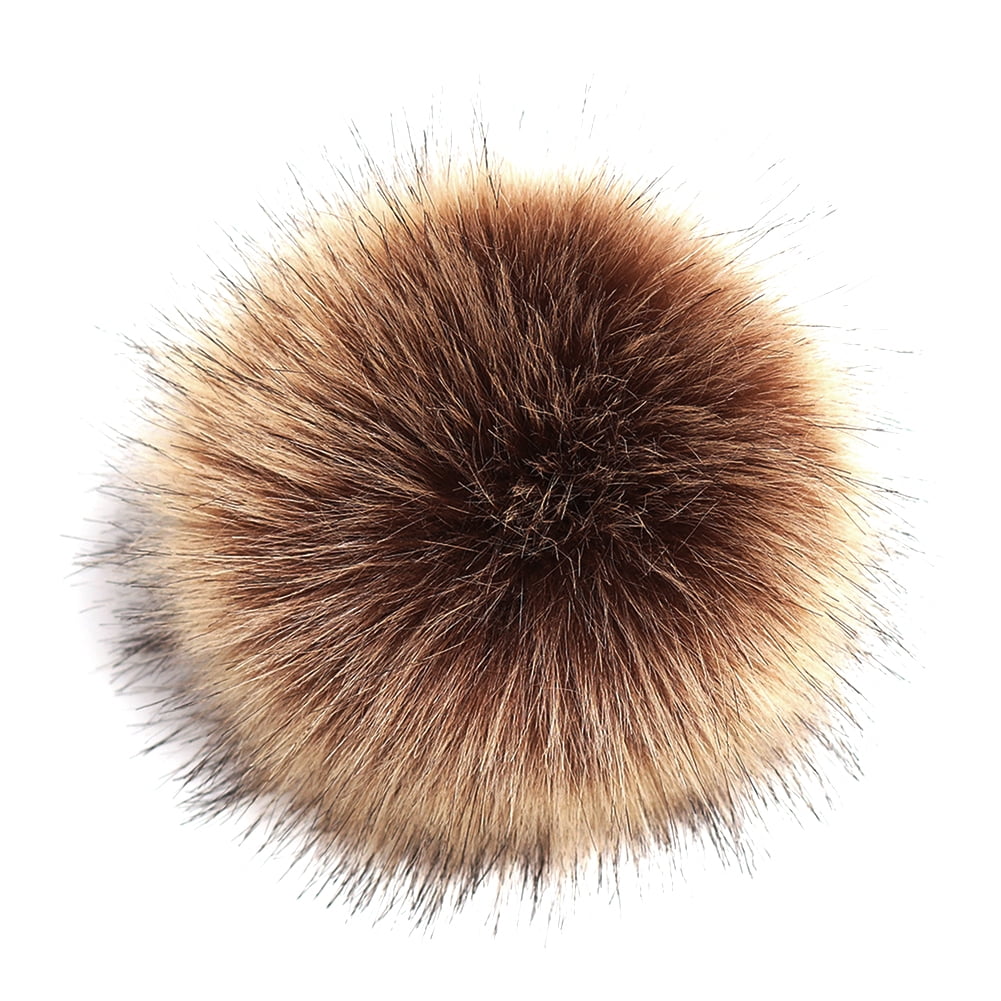 Huanledash 12cm Fake Fur Hair Fluffy Pompom Ball Pendant Hat Bag Shoes ...