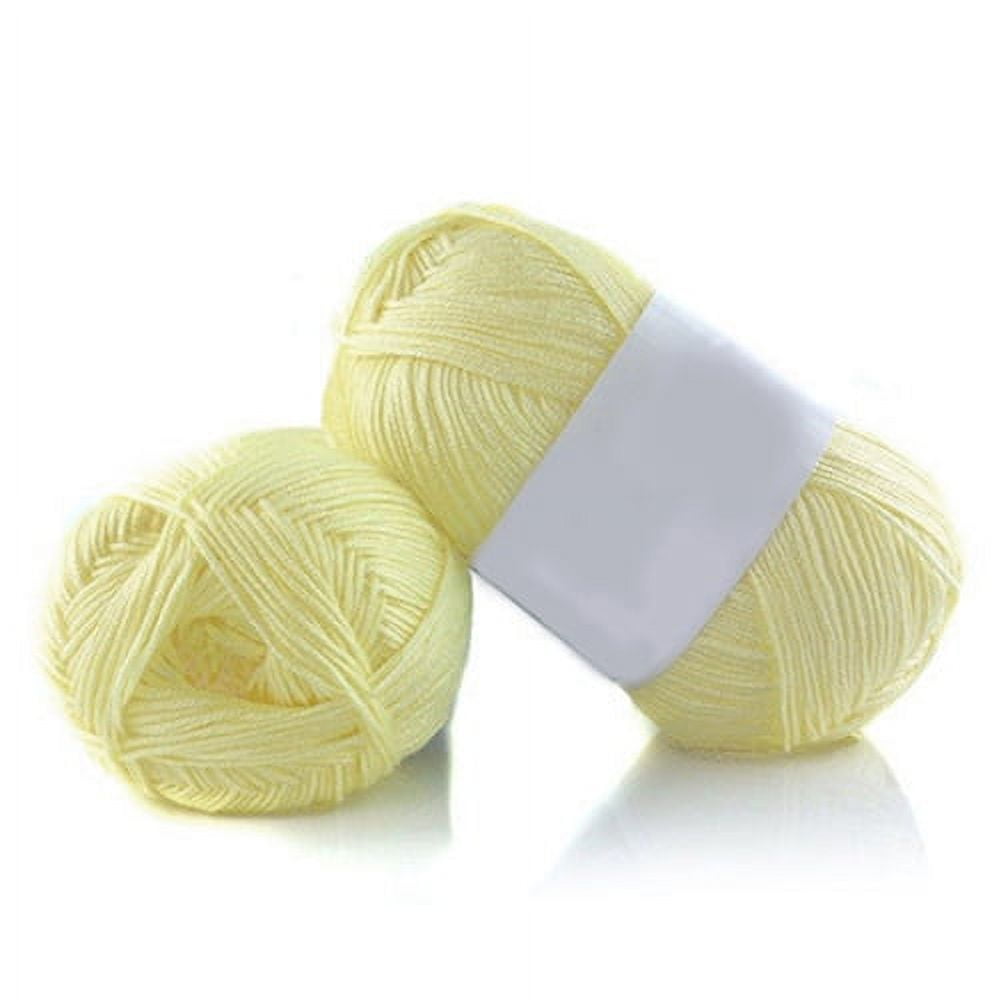 Huanledash 1Pc 50g Per Skein Soft Bamboo Crochet Cotton Knitting Baby ...