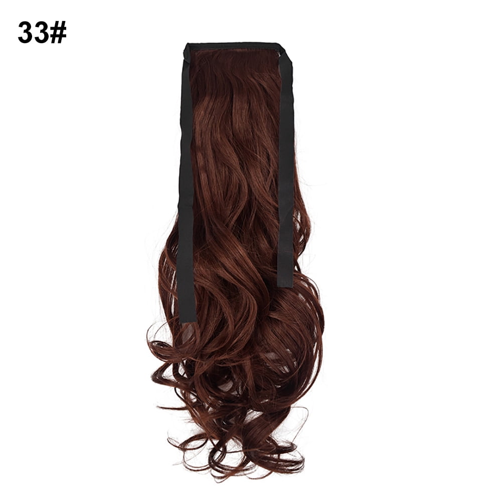 Huanledash 20 inch Synthetic Fiber Clip in Curly Ponytail Fake Wig Hair ...