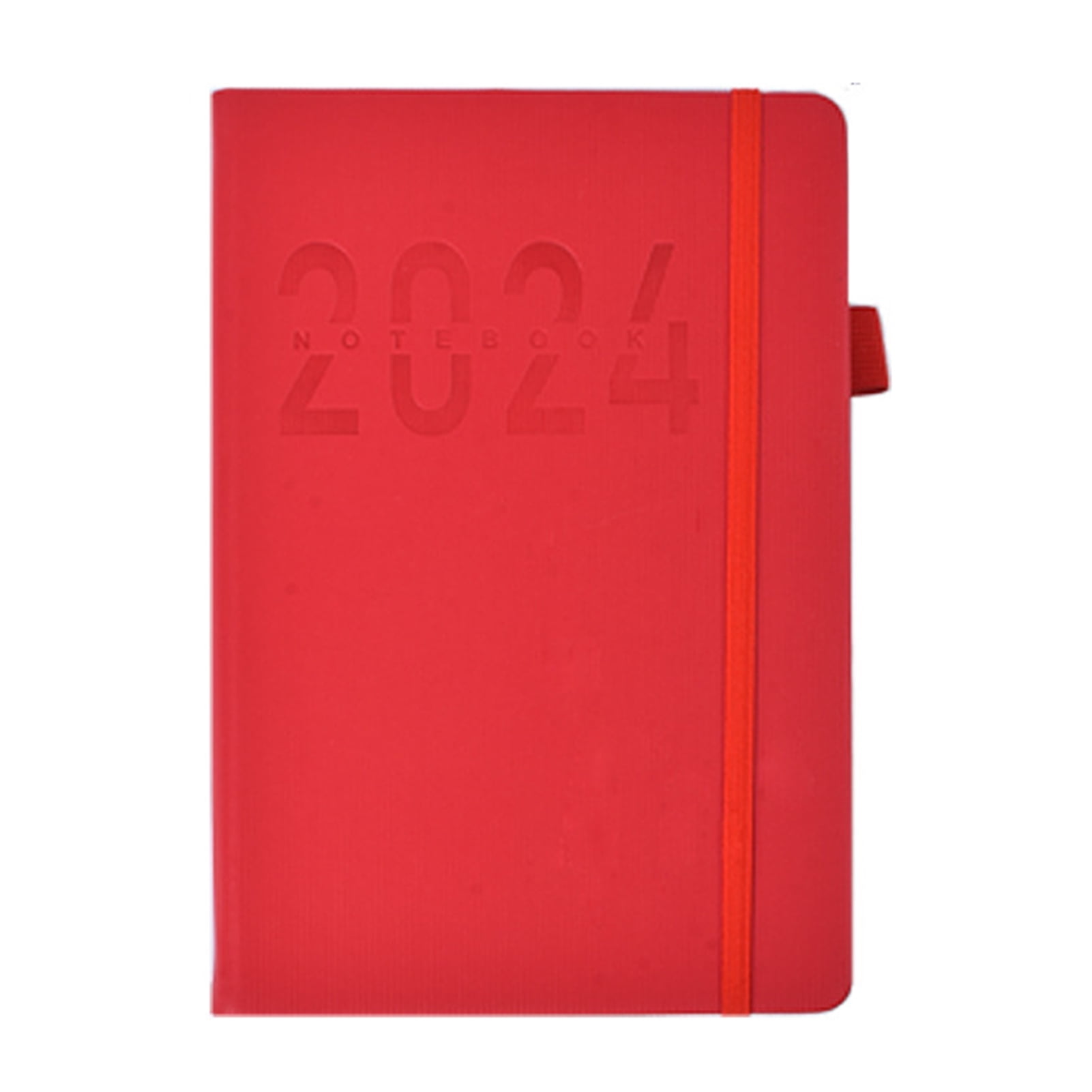 Huanledash 2024 Planner Faux Leather Hardcover Pen Holder Ribbon ...