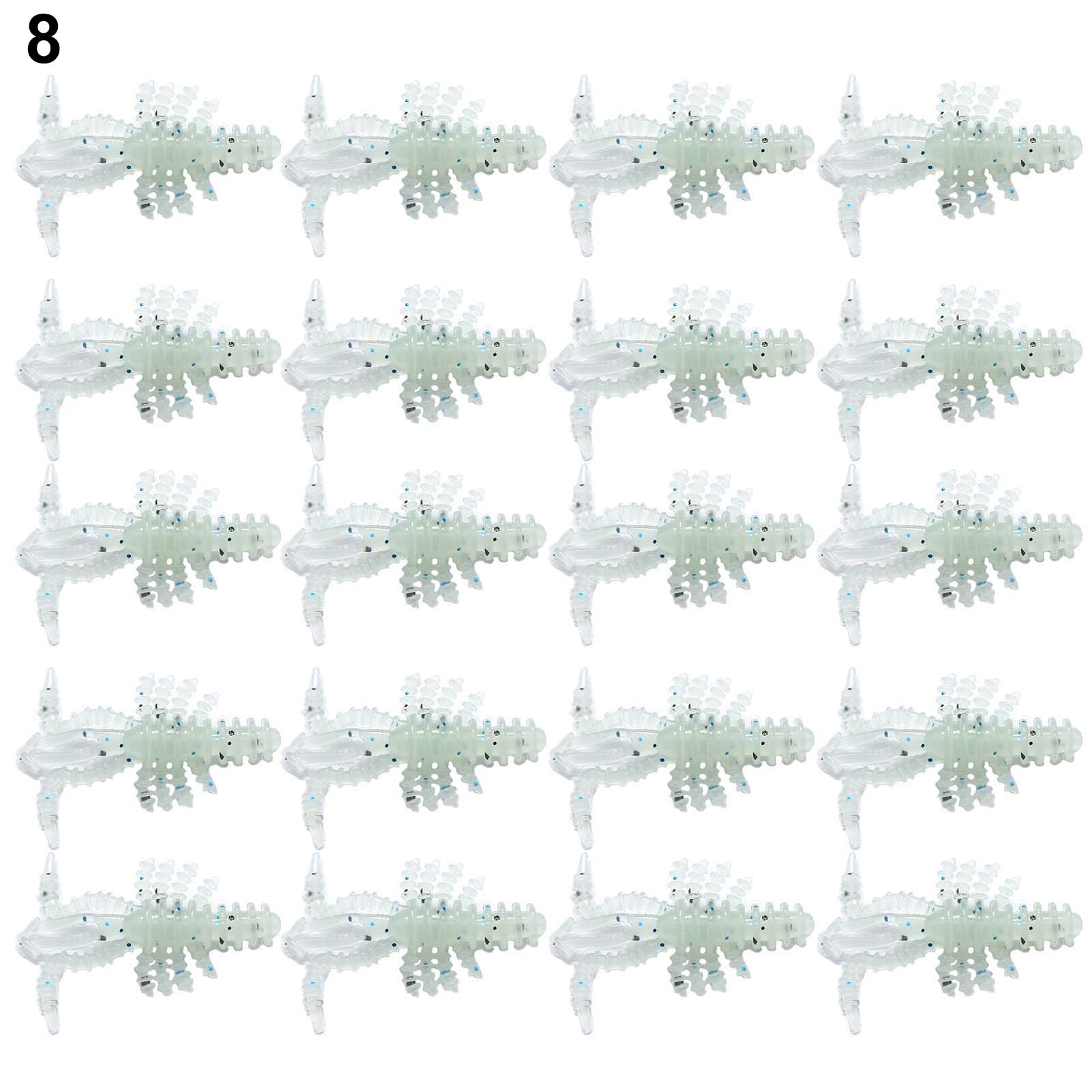 Huanledash 20Pcs Artificial Shrimp Lure Reusable Flexible PVC Plastic ...