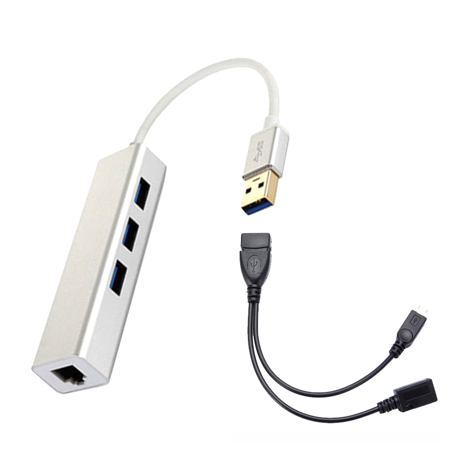 Huanledash 3 Ports USB HUB LAN Ethernet Connector OTG Adapter for ...