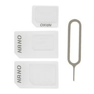 for Nano SIM Card Adapter 4 in 1 Converter Kit to Micro/Standard for ...