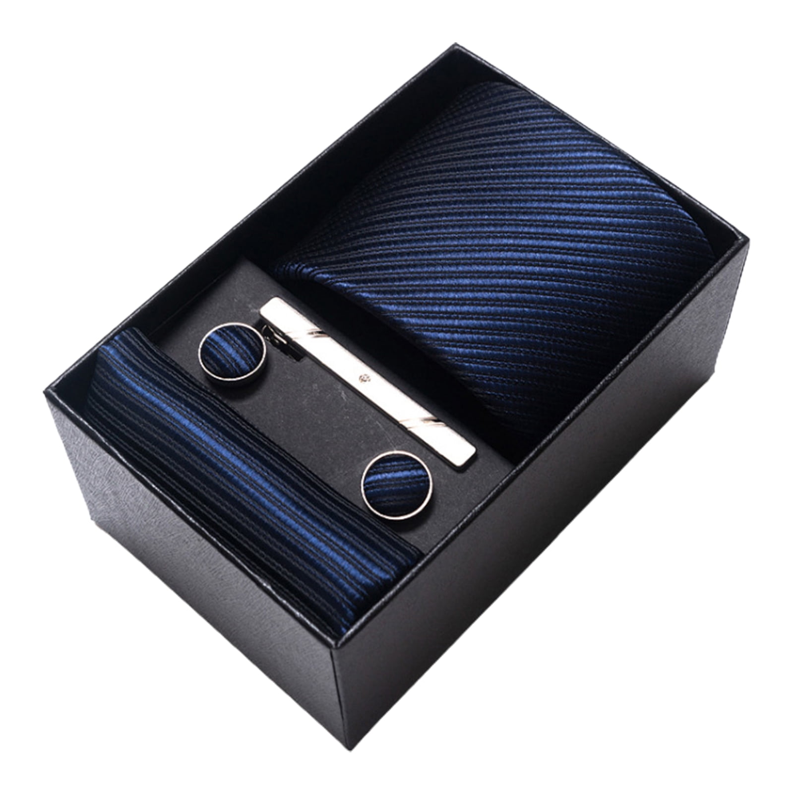 Huanledash 4Pcs/Set Smooth Texture Luxury Exquisite Gift Box Tie Men ...