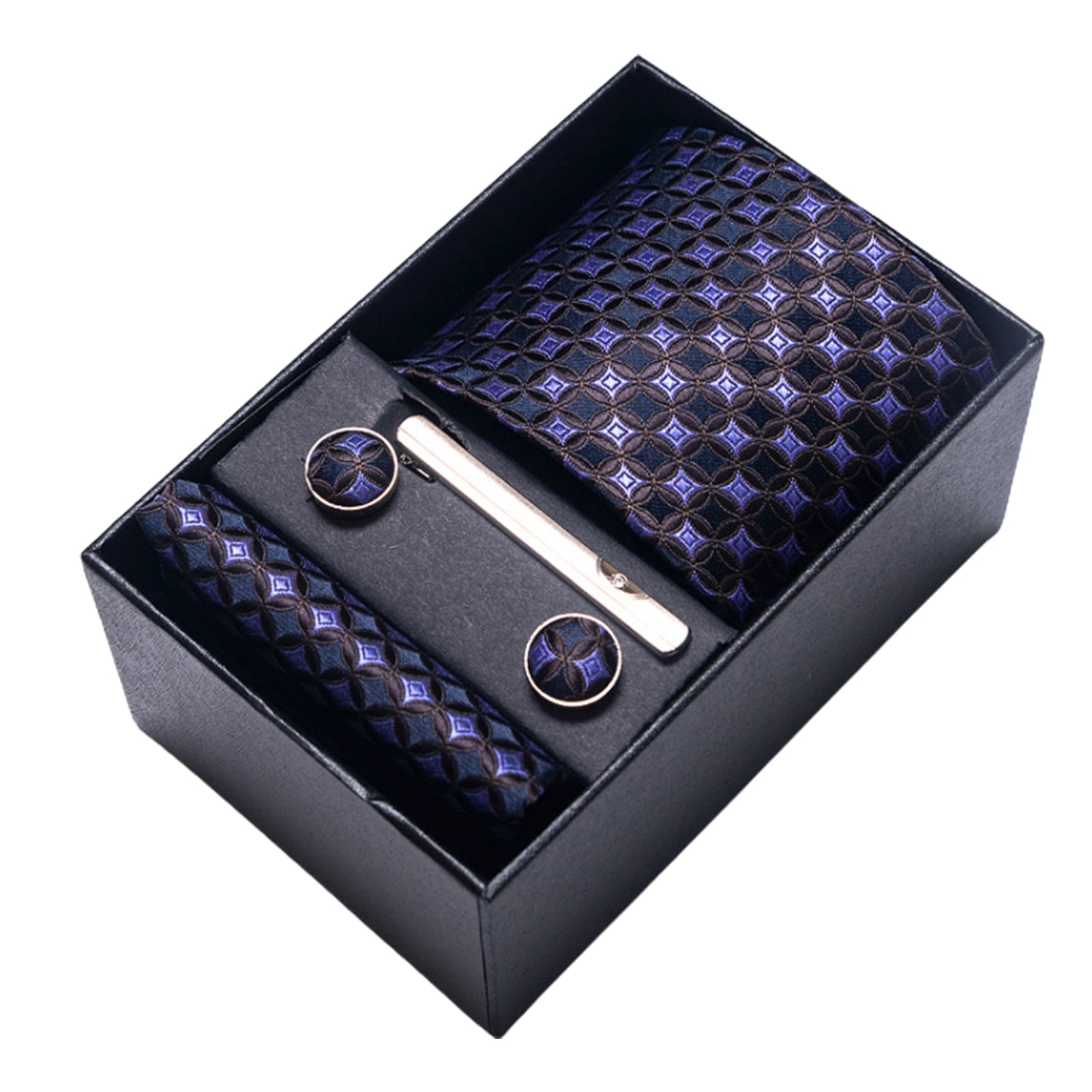 Huanledash 4Pcs/Set Smooth Texture Luxury Exquisite Gift Box Tie Men ...
