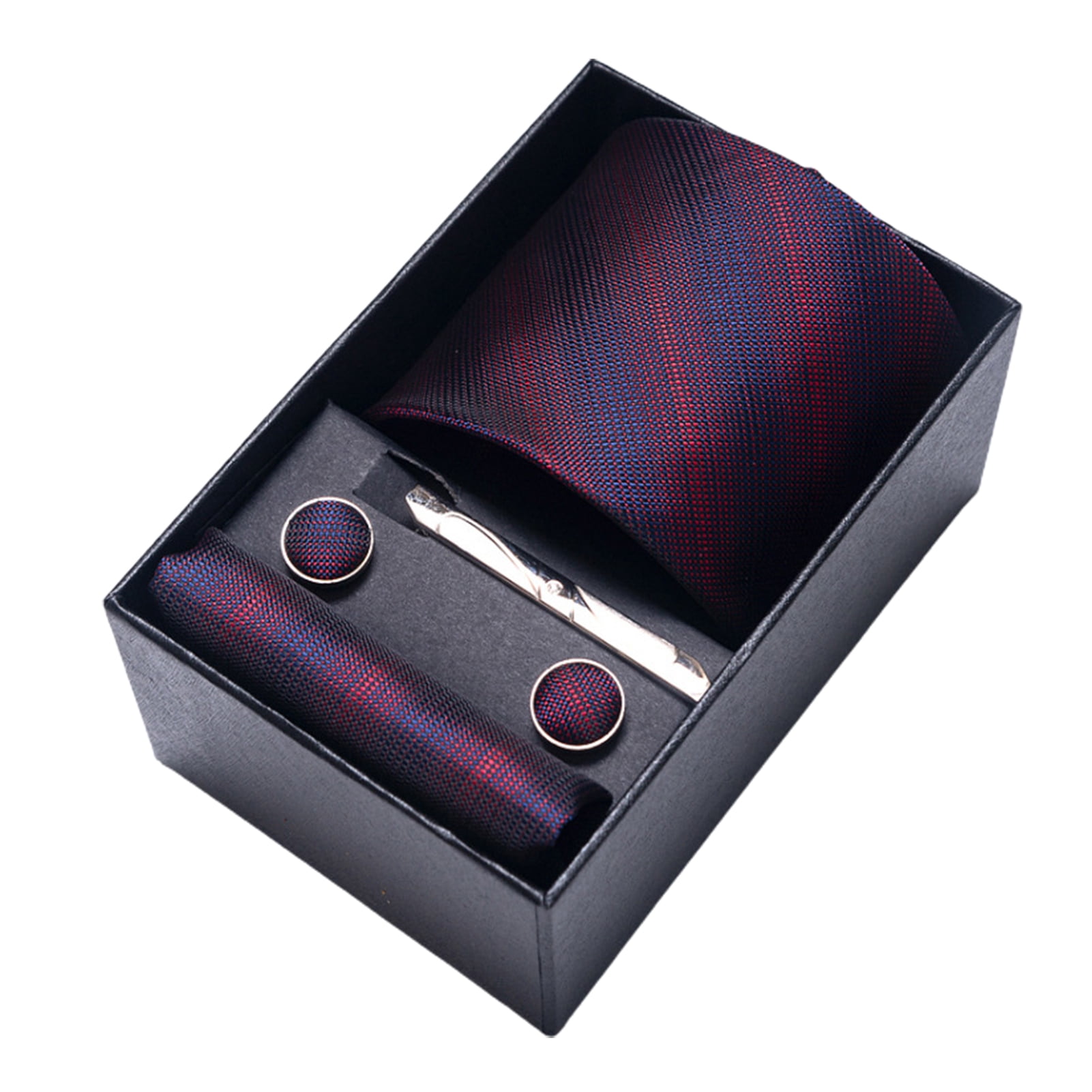 Huanledash 4Pcs/Set Smooth Texture Luxury Exquisite Gift Box Tie Men ...