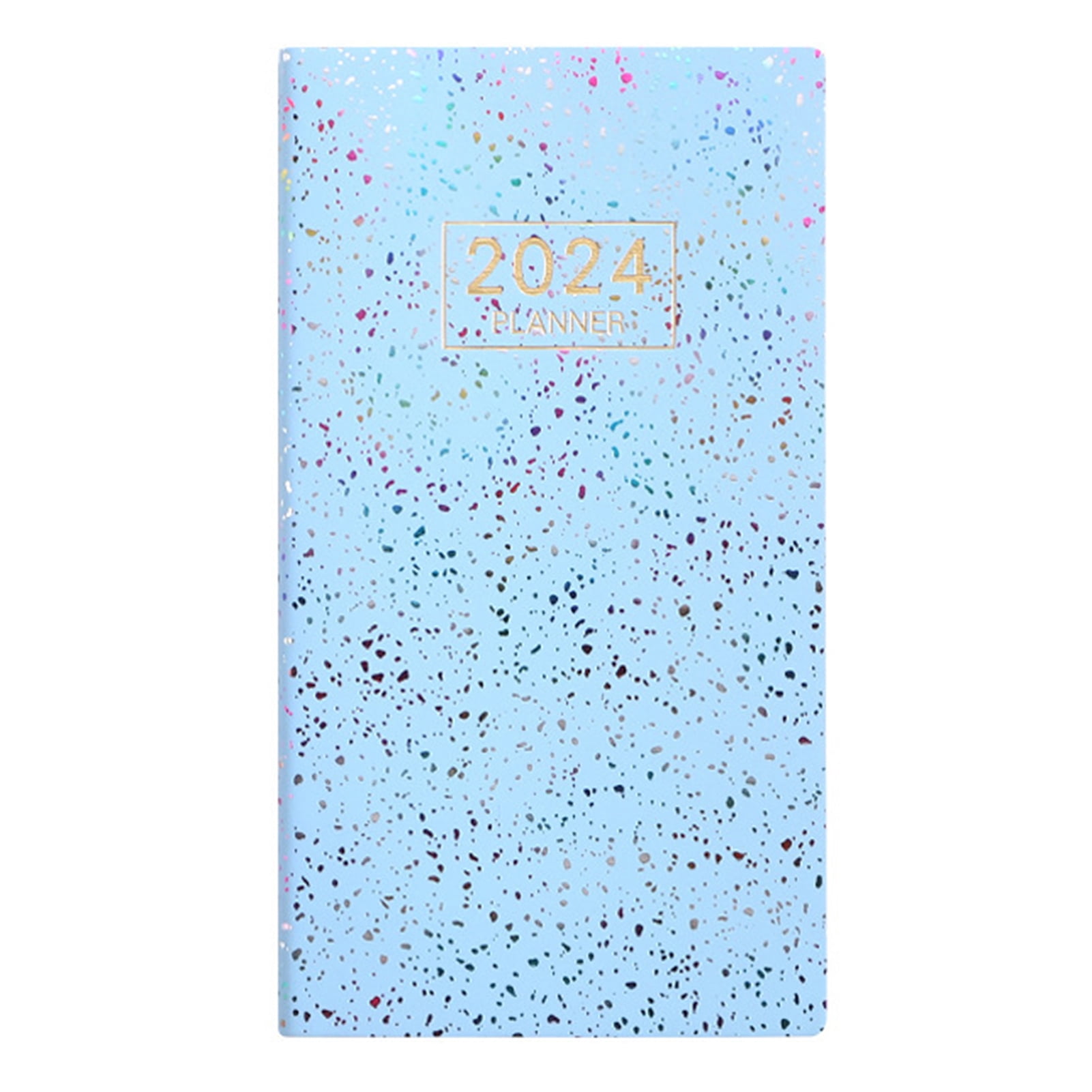 Huanledash A6 2024 English Planner Faux Leather Hardcover 120 Pages Ink ...
