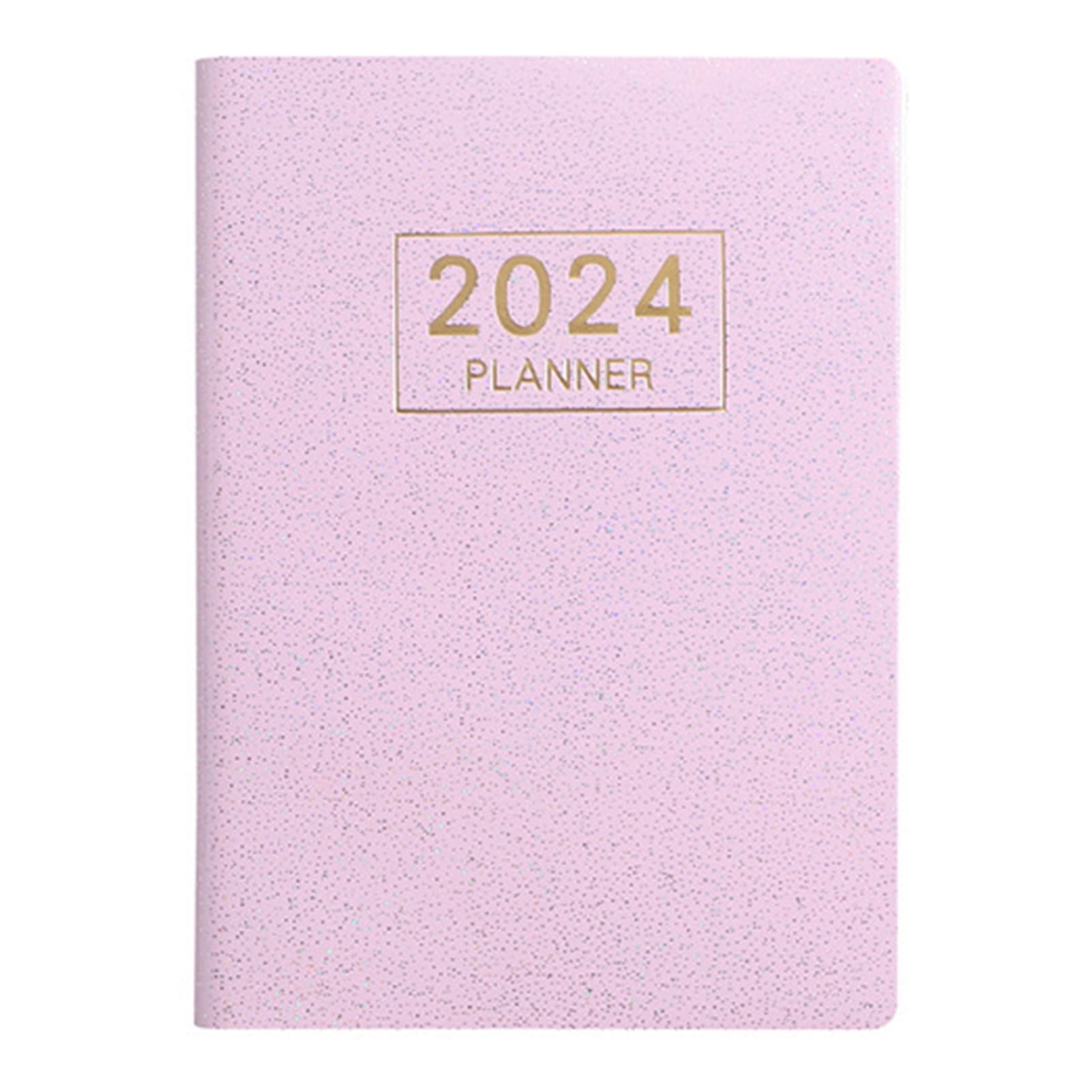 Huanledash A7 2024 English Planner Faux Leather Hardcover 120 Pages Ink ...