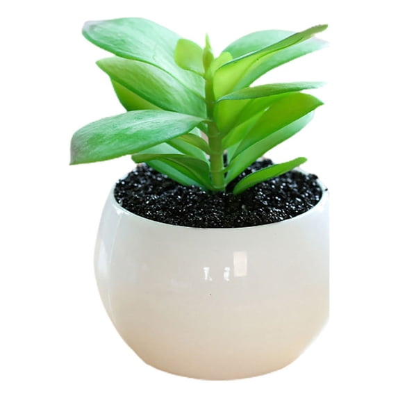 Huanledash Artificial Plant Green Small Fake Potted Plant Table ...