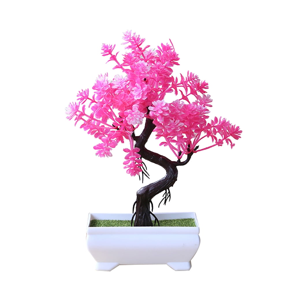 Huanledash Artificial Potted Tree Bonsai Simulation Plant Home Decor ...