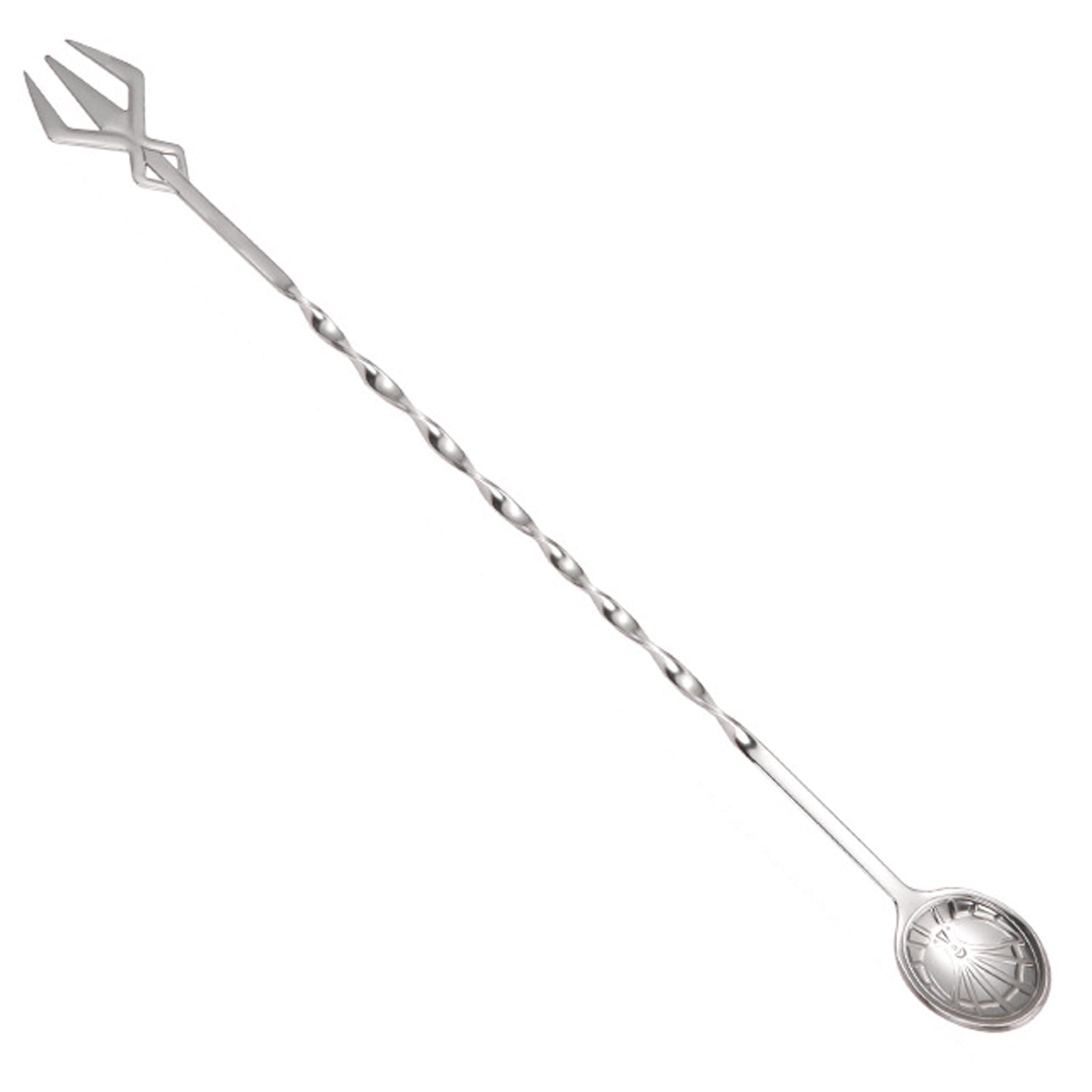 Huanledash Bar Spoon Anti-slip Spiral Pattern Stainless Steel Fruit ...