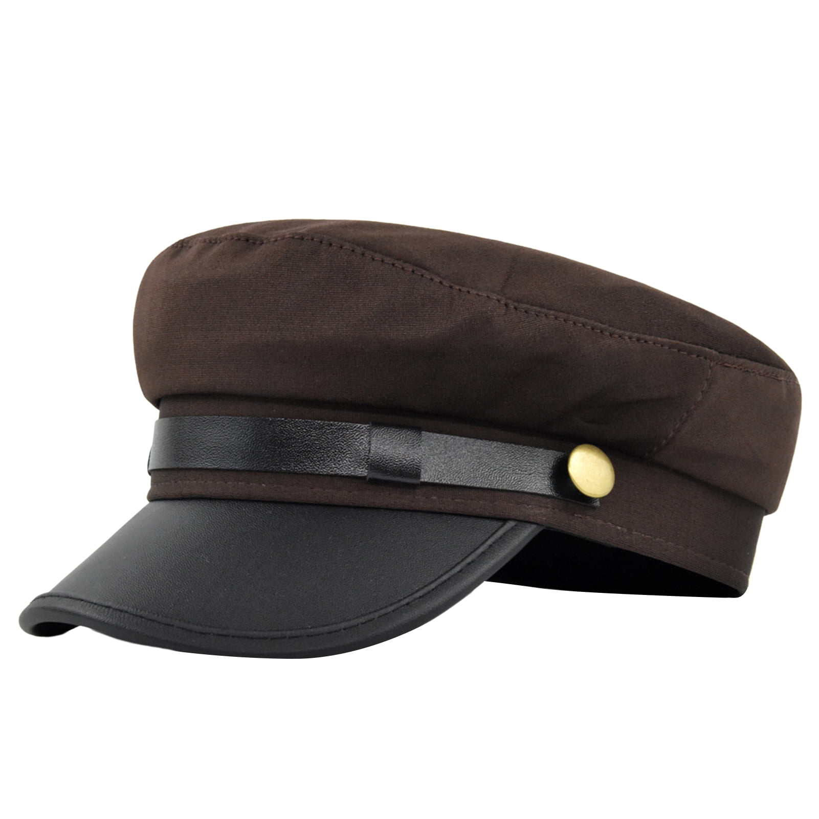 Huanledash Beret Cap Solid Color Wide Brim Retro Style Casual Cap Sun ...