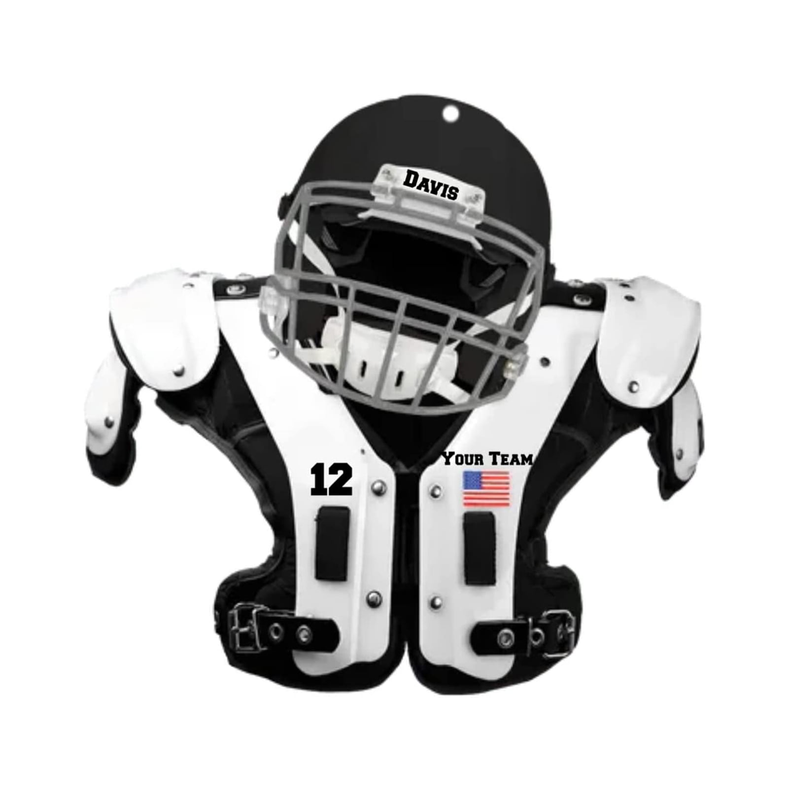 Huanledash Car Soccer Ornament Flat Shape with Helmet Realistic Unique ...