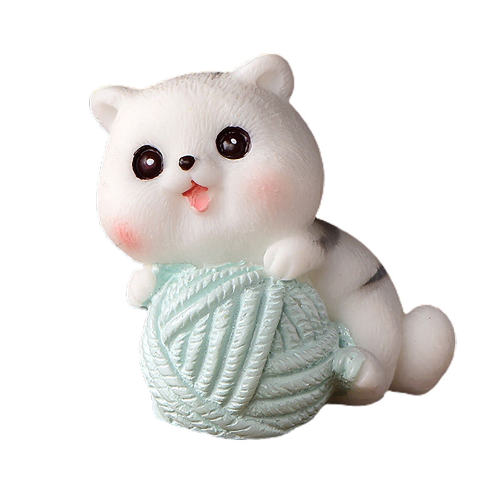Huanledash Cat Figurine Realistic Adorable Resin Unique Exquisite ...