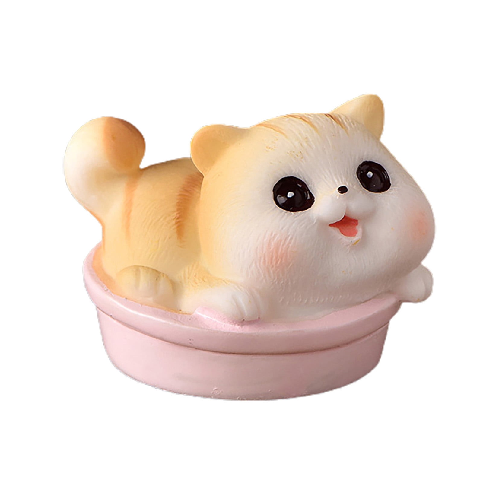 Huanledash Cat Figurine Realistic Adorable Resin Unique Exquisite ...