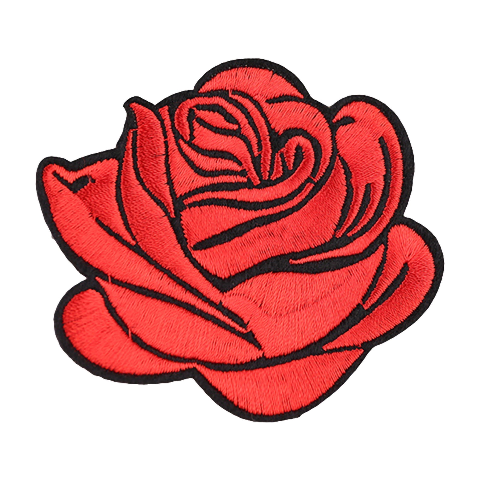Huanledash Clothes Patch Rose Iron On Cloth Flower Badge Patch Clothes ...