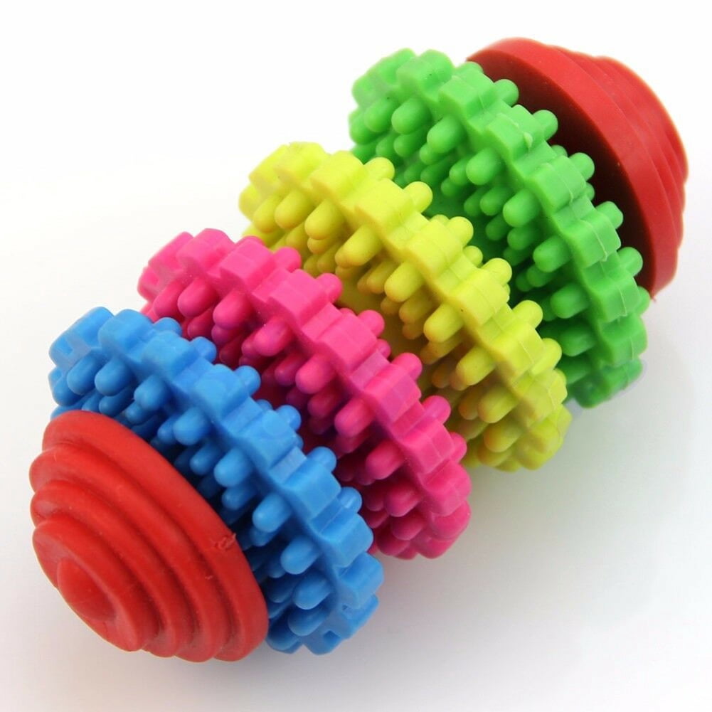Huanledash Colorful TPR Rubber Pet Dog Puppy Dental Teething Healthy ...