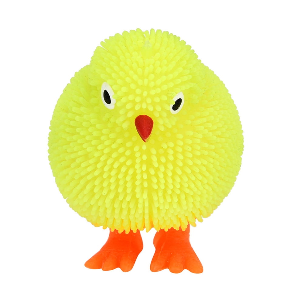 Huanledash Cute Chickens Squidgy LED Flashing Puffer Ball Squeeze ...