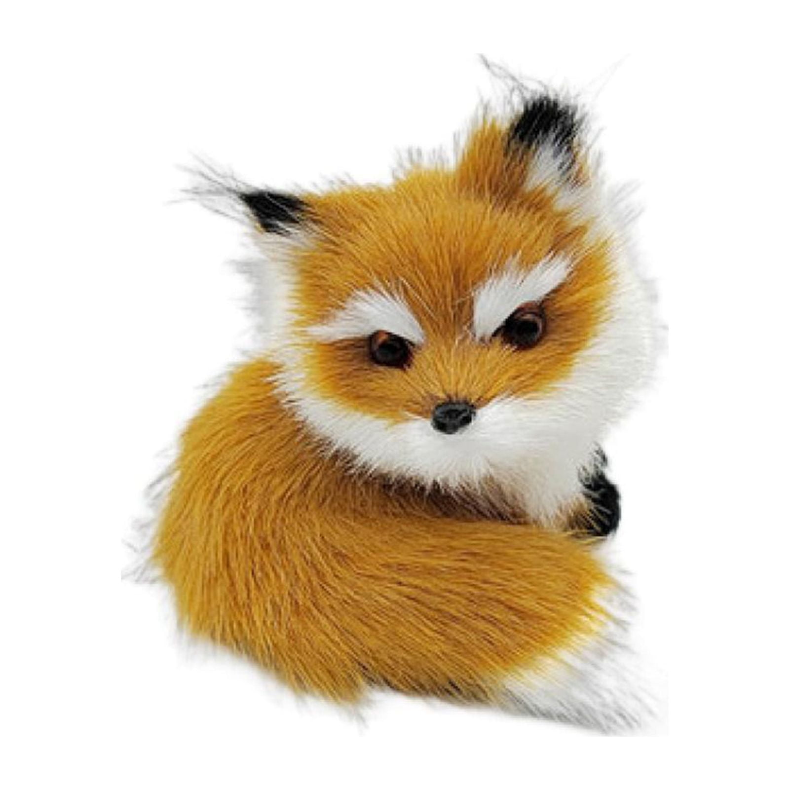 Huanledash Cute Simulation Fox Lovely Realistic Mini Animal Figure ...
