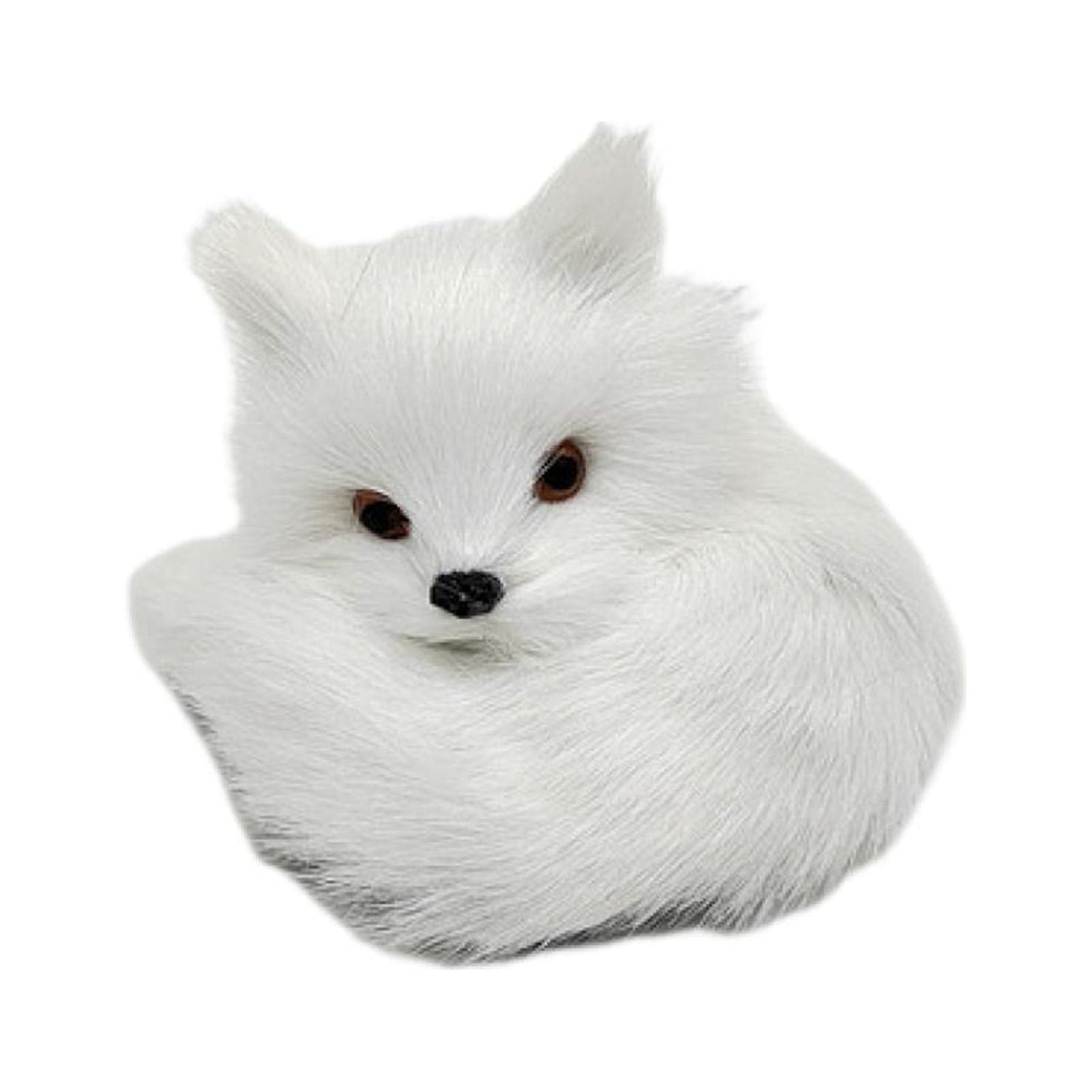 Huanledash Cute Simulation Fox Lovely Realistic Mini Animal Figure ...