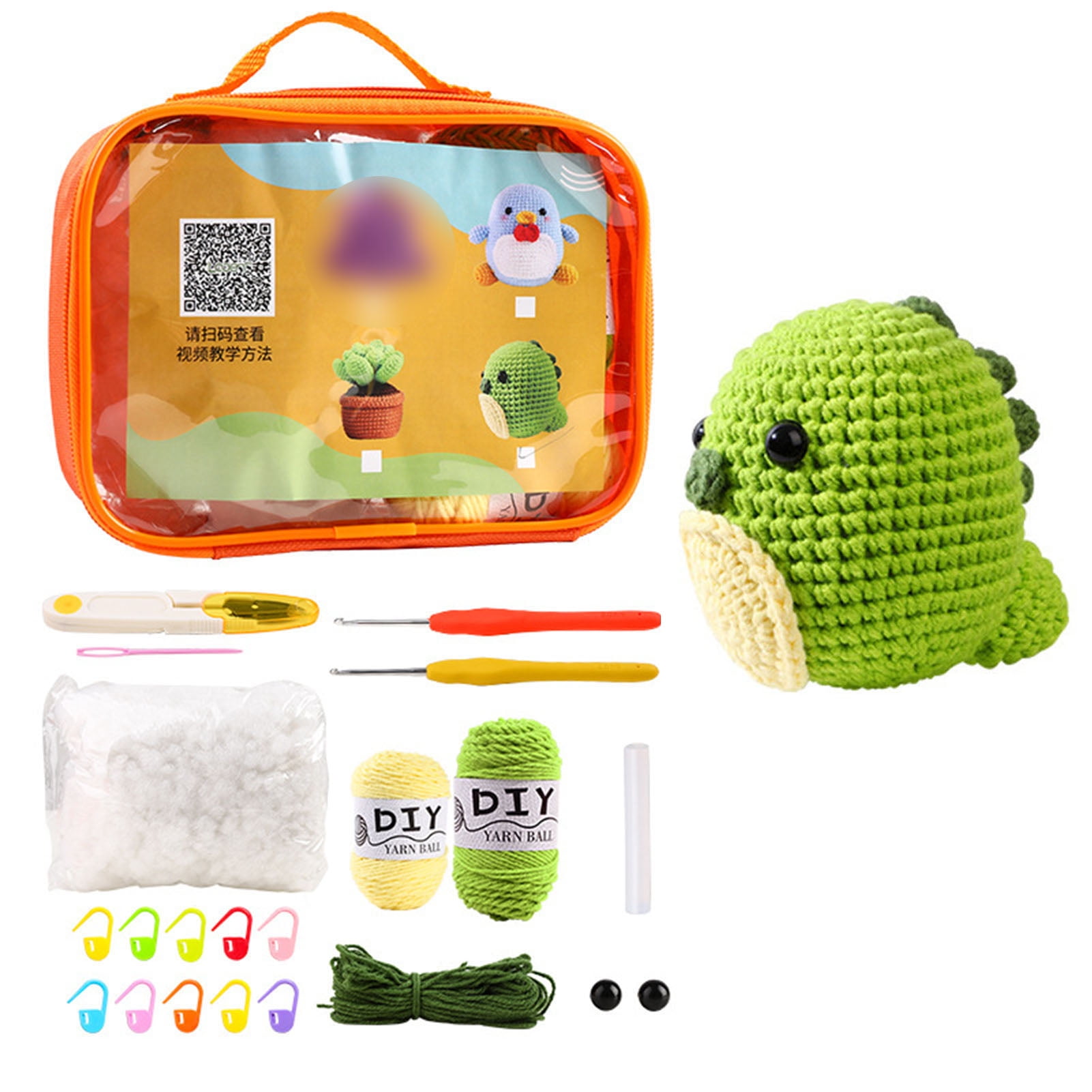 Huanledash DIY Crochet Kit Adorable Bright Color Extra Soft Vivid ...