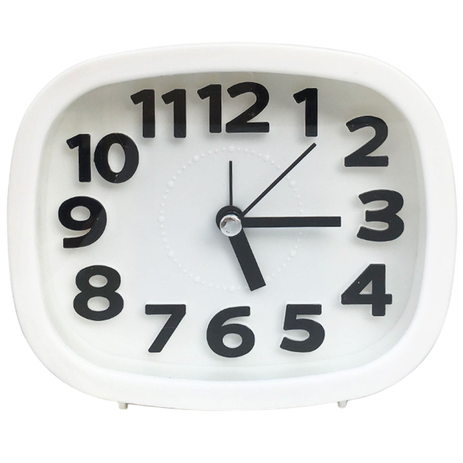 Huanledash Desk Clock Battery Operated Non-ticking Plastic Small ...