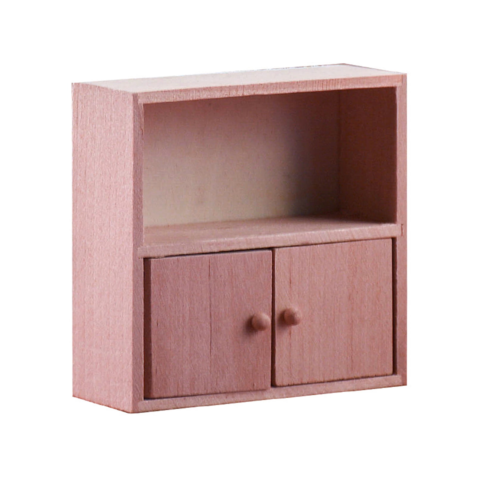Huanledash Dollhouse Cabinet 1:12 Scale High Simulation Wood DIY ...