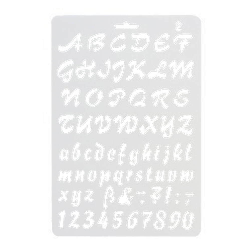 Huanledash English Alphabet Number DIY Scrapbook Drawing Template ...