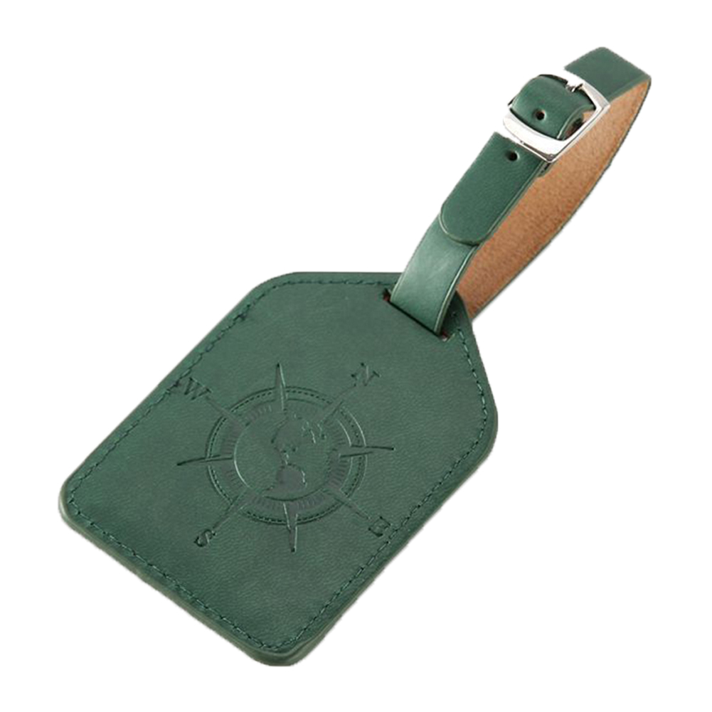 Huanledash Faux Leather Solid Color Luggage Tag Travel Suitcase ID ...