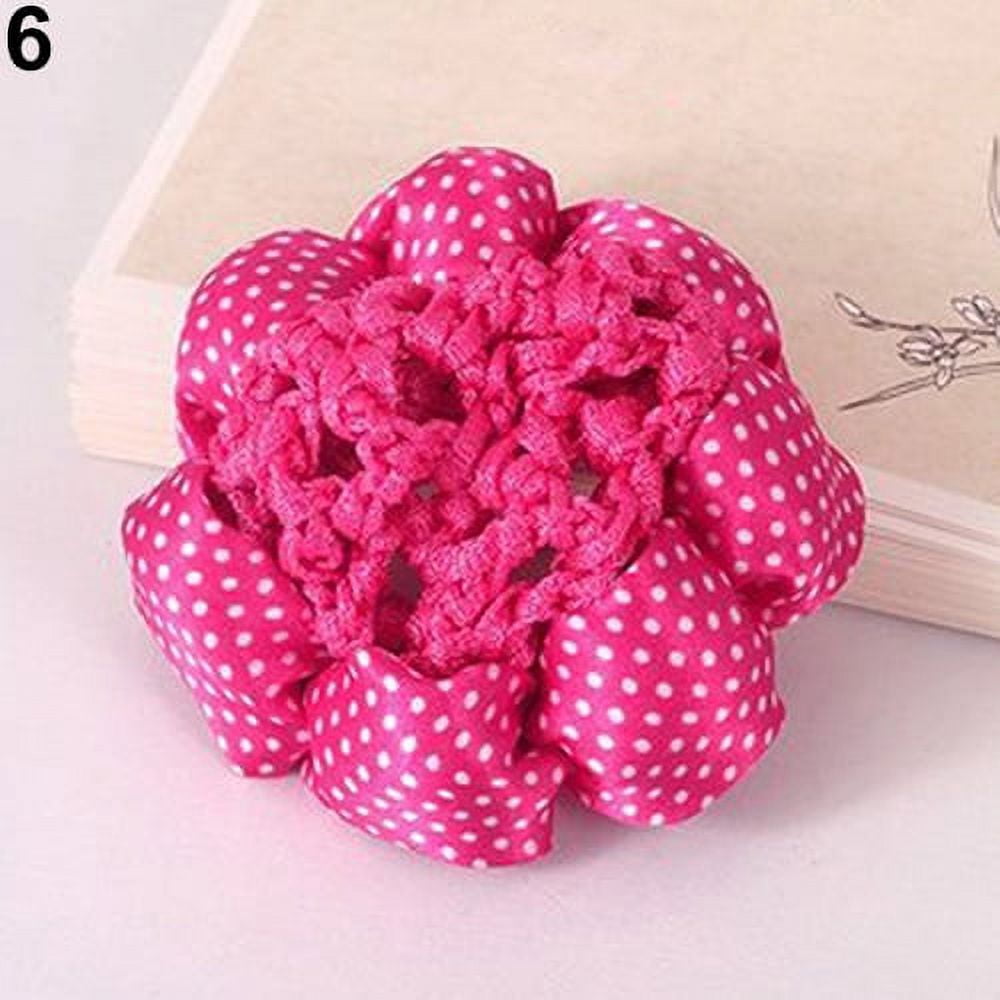 Huanledash Girl Women Dot Shiny Bun Cover Snood Hair Net Nets Ballet ...
