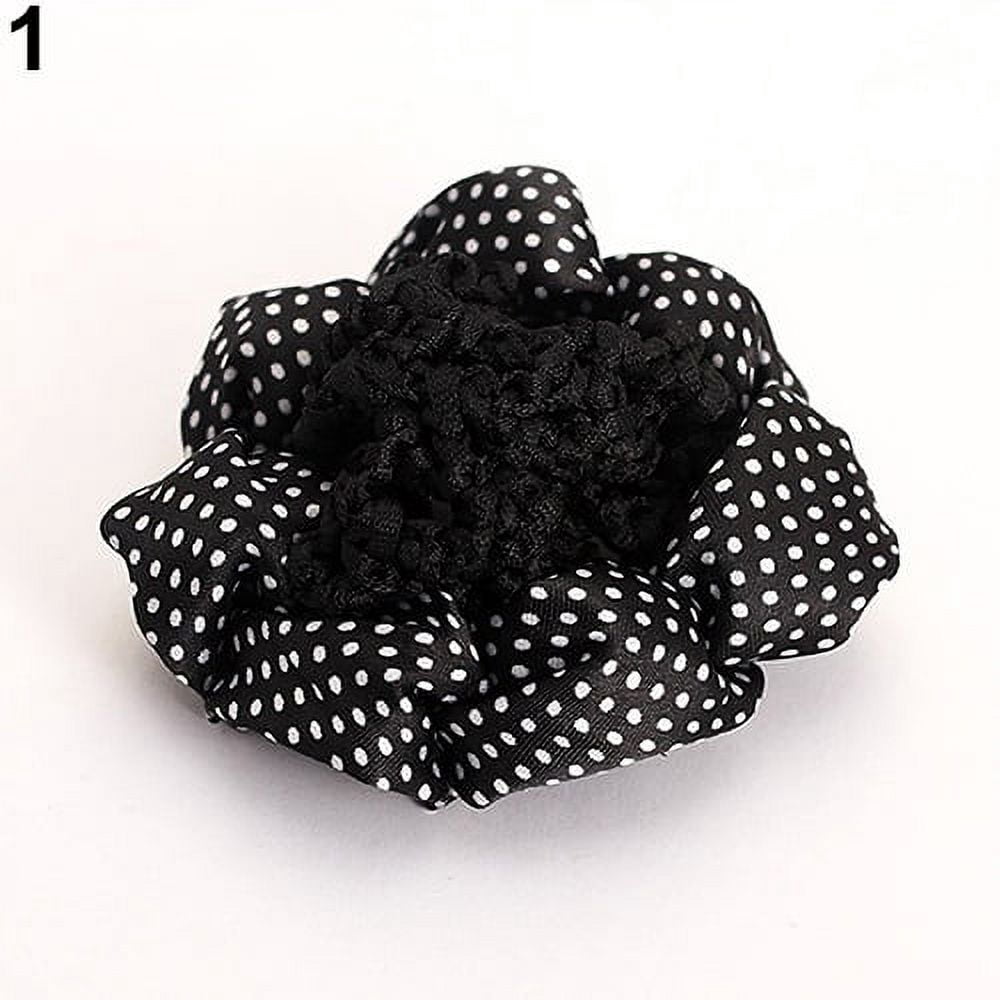 Huanledash Girl Women Dot Shiny Bun Cover Snood Hair Net Ballet Crochet ...
