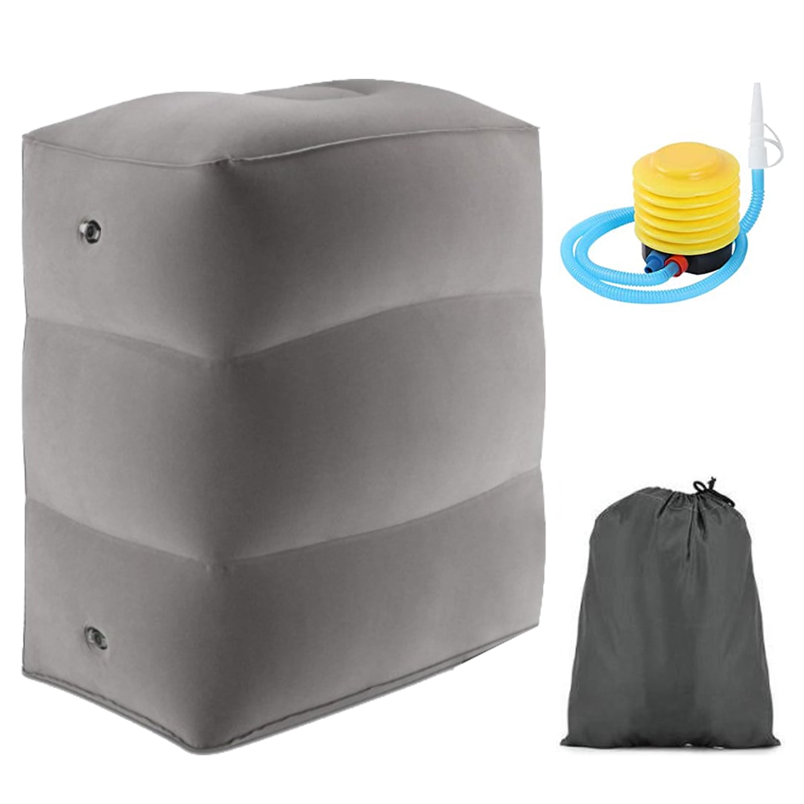 Huanledash Inflatable Foot Rest Pillow with Pump 3 Layers Portable ...