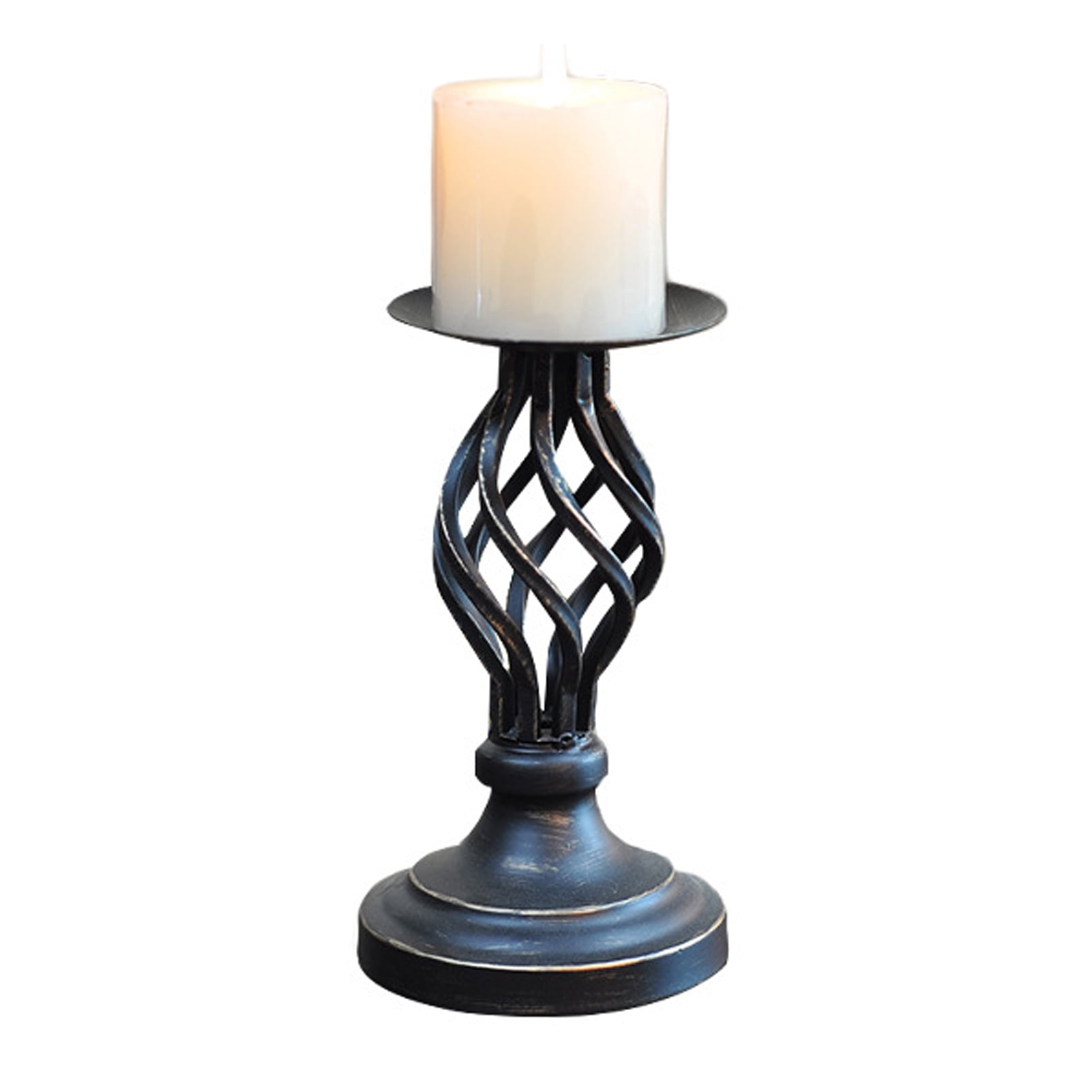 Huanledash Iron Candle Holder Stable Elegant Decorative Metal Hollow ...