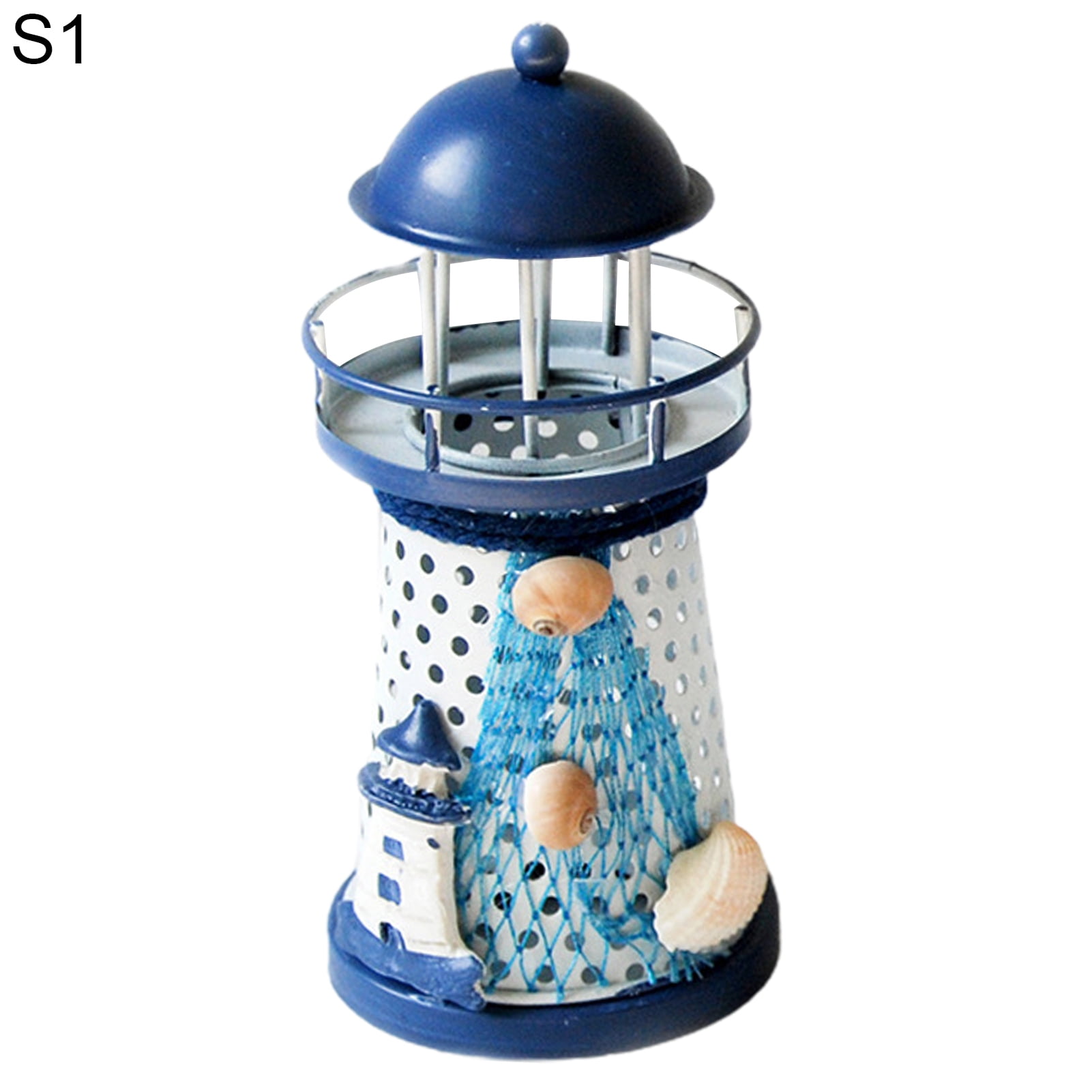 Huanledash LED Iron Lighthouse Statue Realistic Shape Micro Landscape ...