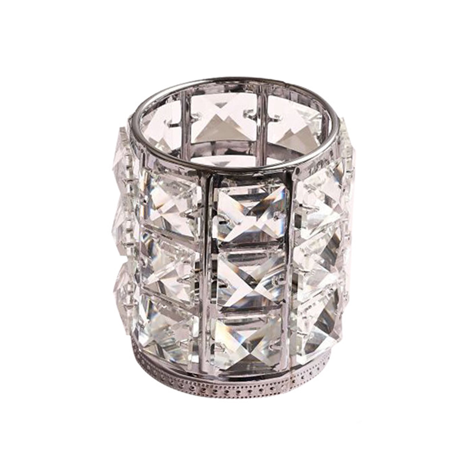 Huanledash Makeup Brush Bucket Sparkling Large Capacity Faux Crystal ...