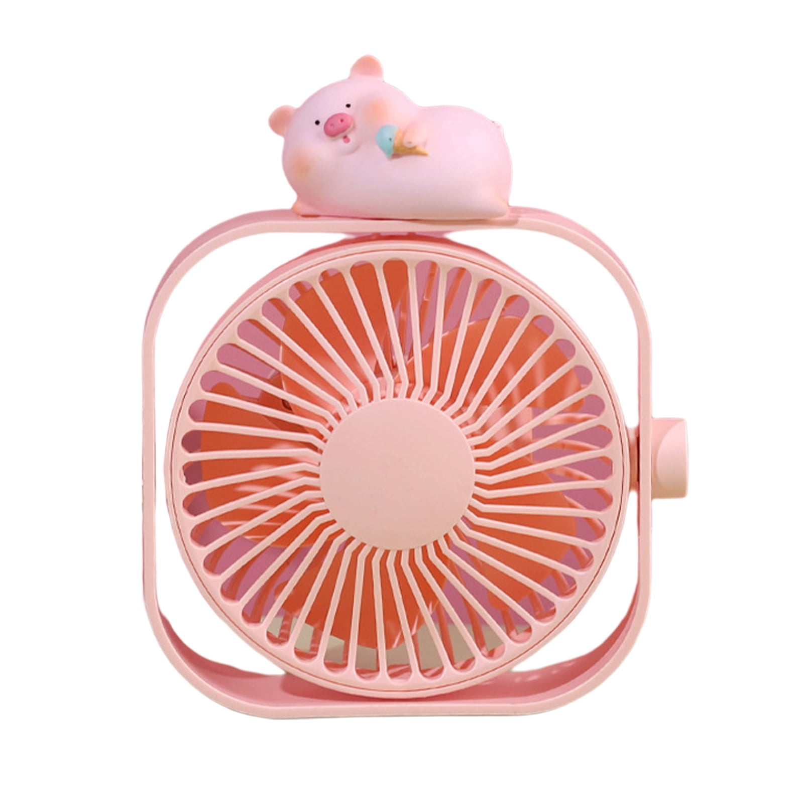 Huanledash Mini Fan Portable Strong Wind 3 Speed Cute Cartoon Desktop ...