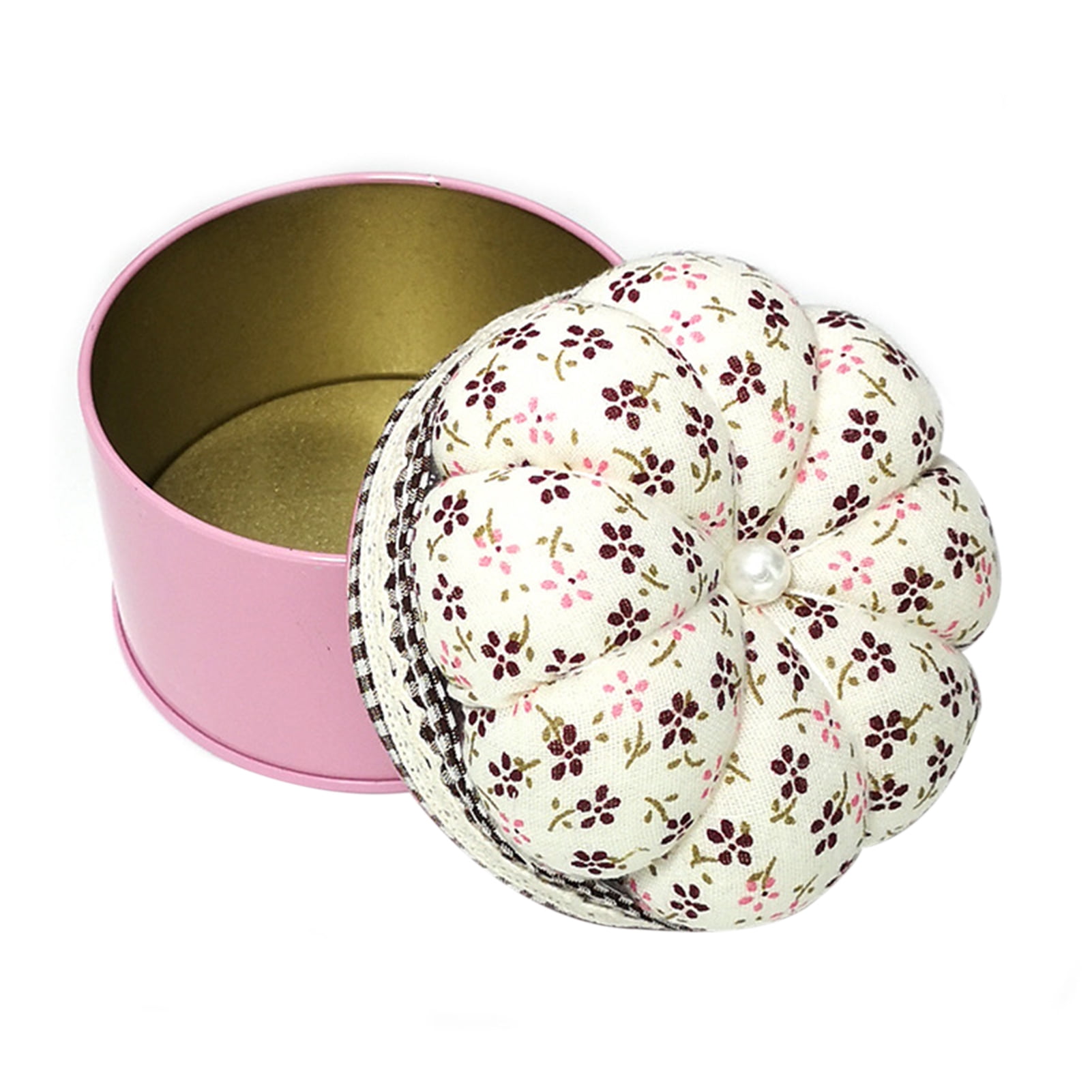 Huanledash Needle Cushion Box Soft Multi-use Fabric Creative Flower ...