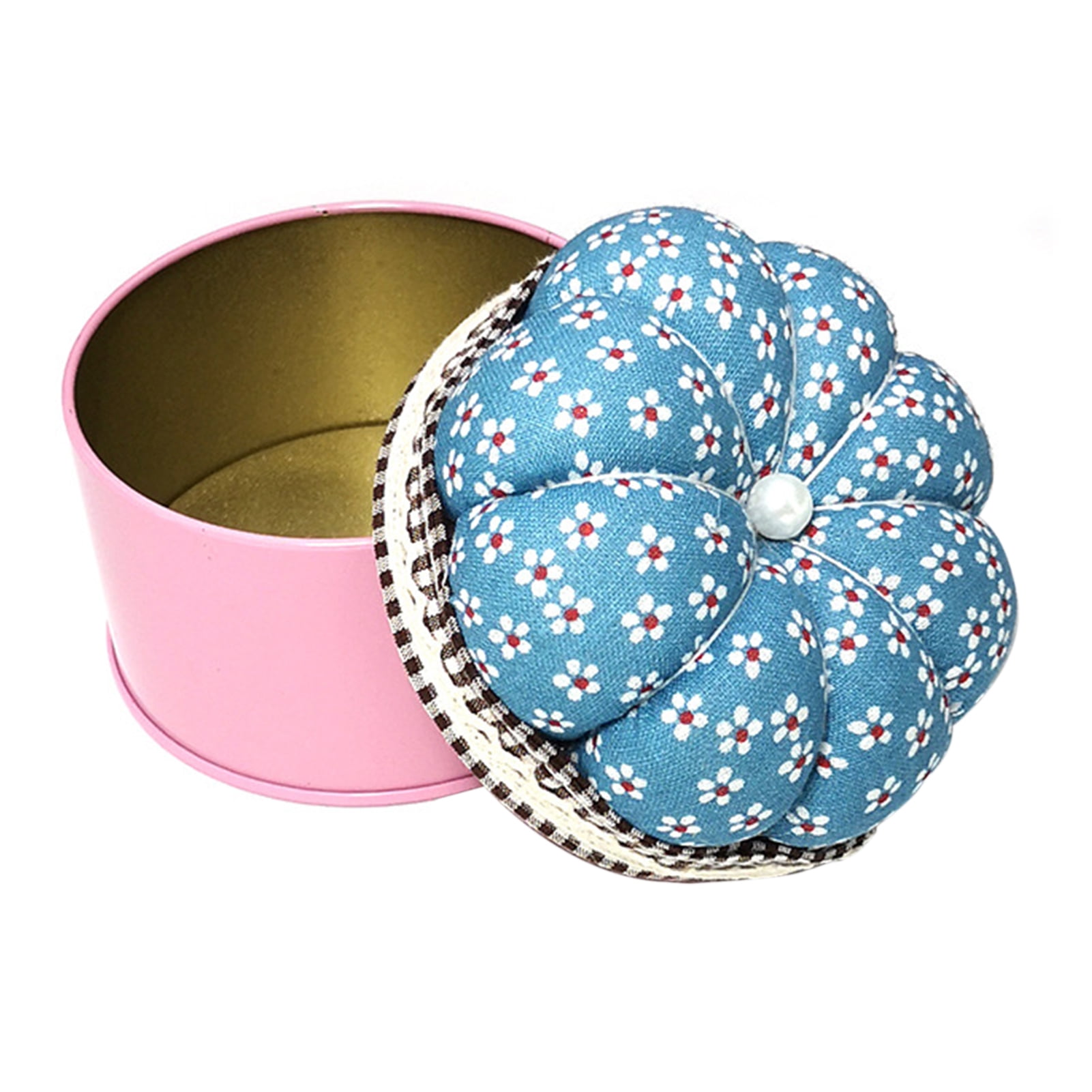 Huanledash Needle Cushion Box Soft Multi-use Fabric Creative Flower ...