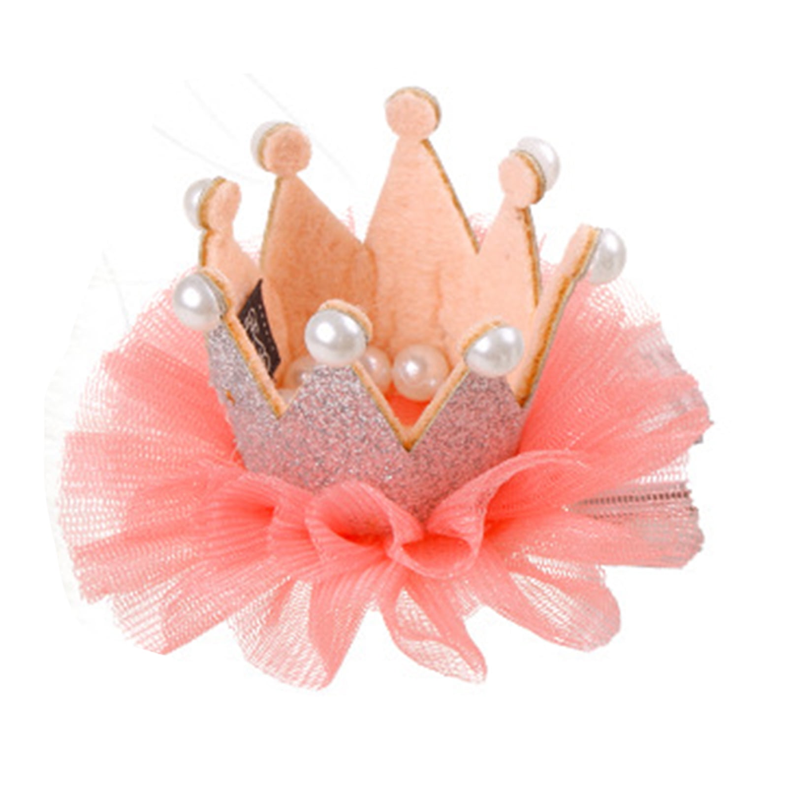 Huanledash Pet Crown Decor Delicate Anti-fall Pet Headgear Princess Dog ...