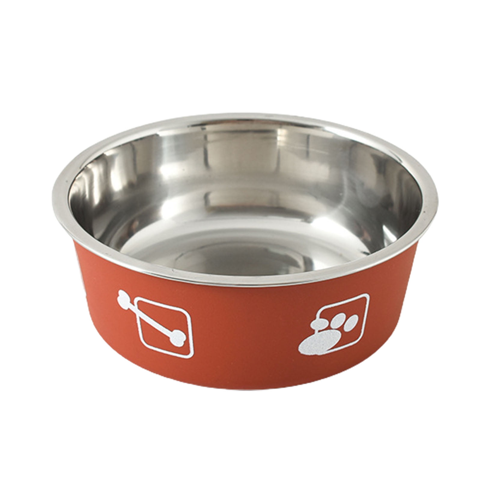 Huanledash Pet Feeder Bowl Durable Non-slip Stainless Steel Thickened ...